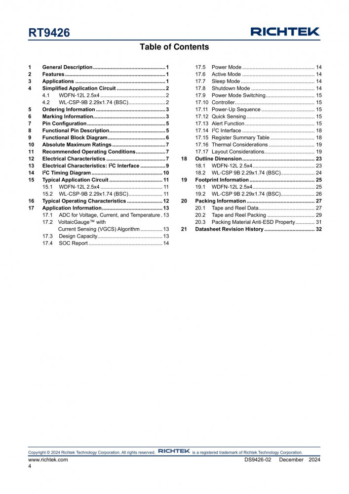 RT9426 datasheet page 4