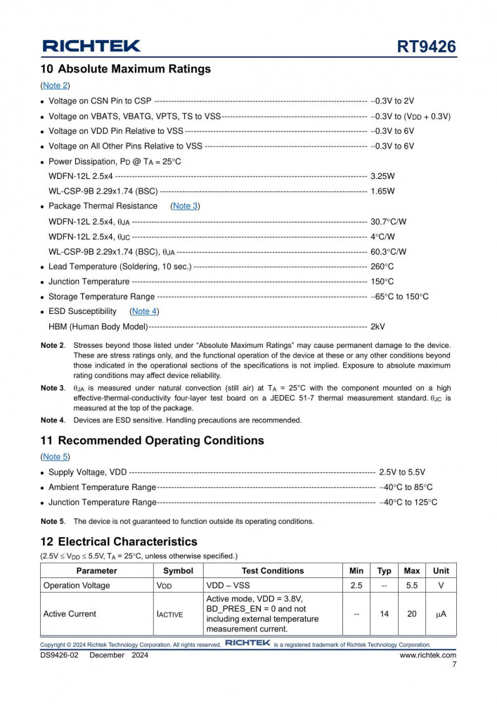 RT9426 datasheet page 7