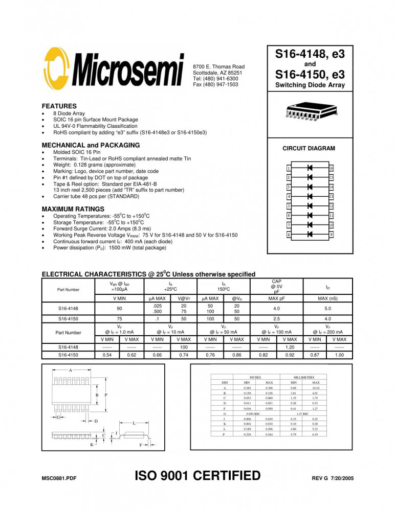 S16-4148E3/TR7 technical datasheet page
