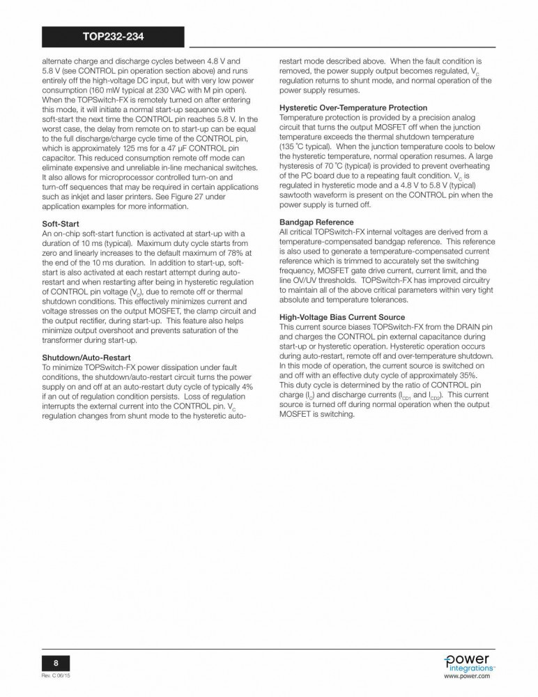 TOPSwitch-FX technical document page 8