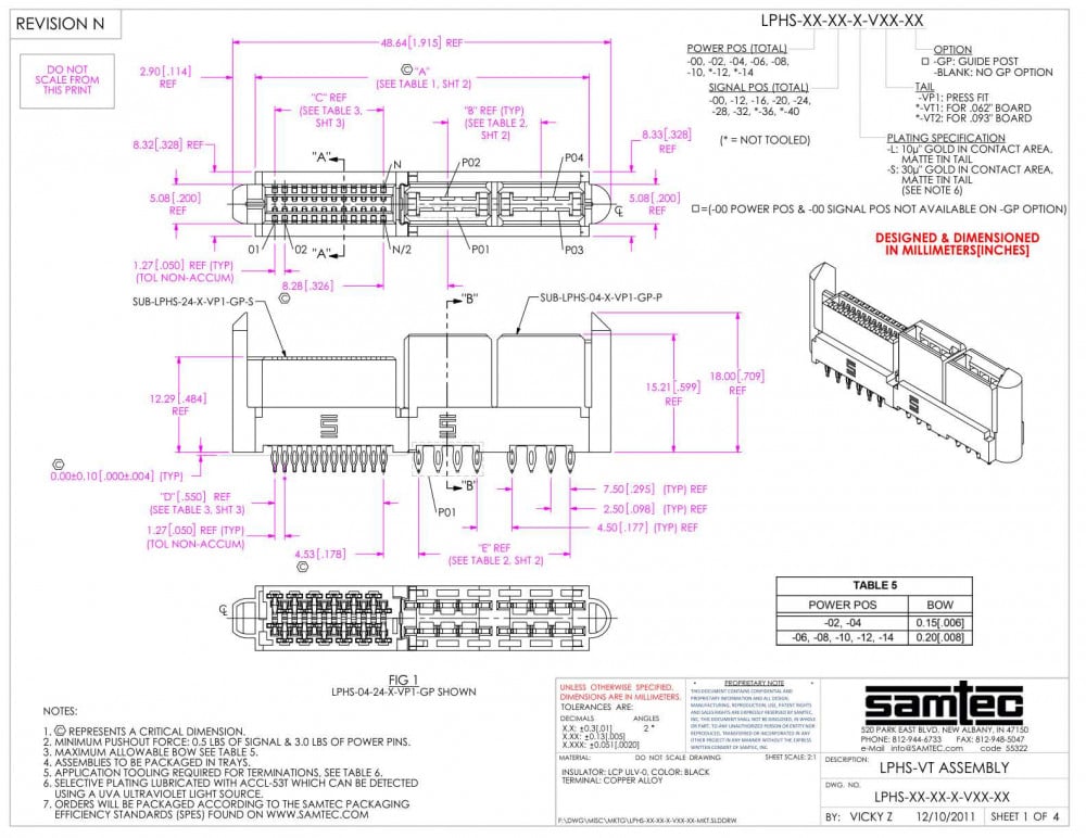 LPHS assembly drawing page 1