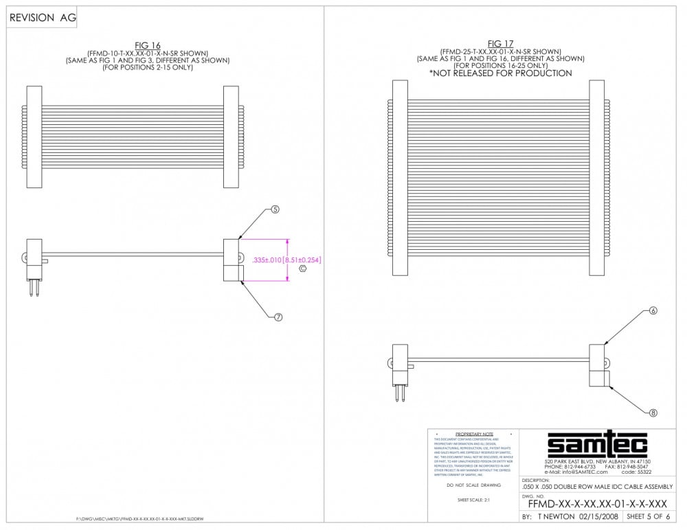 Samtec FFMD drawing page 5
