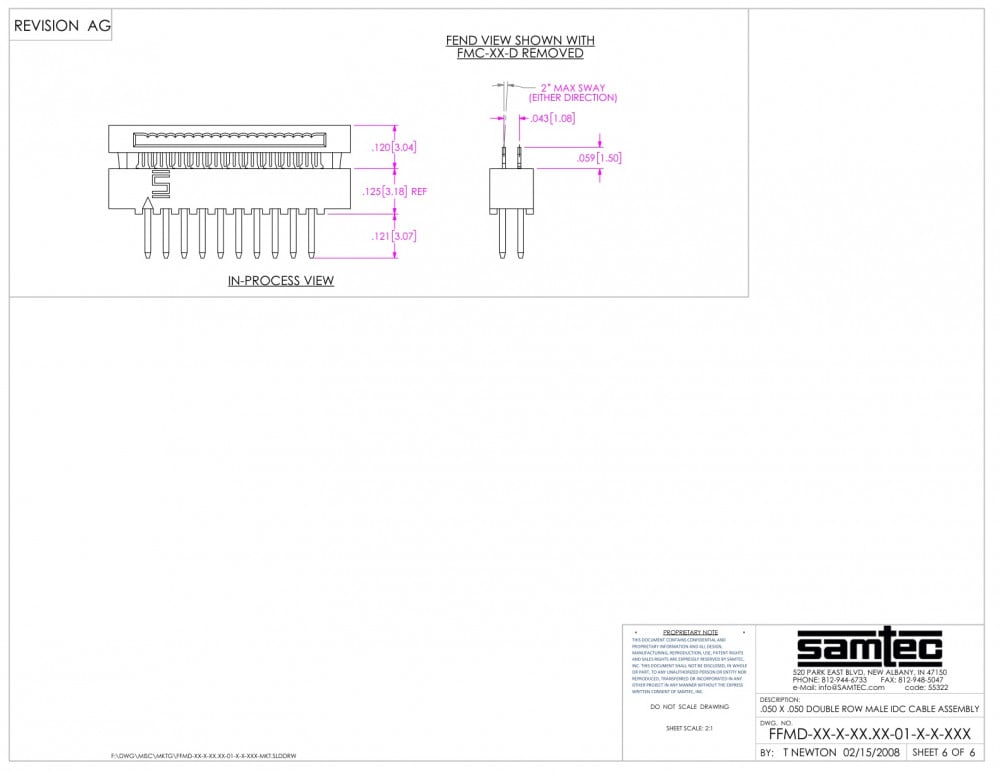 Samtec FFMD drawing page 6