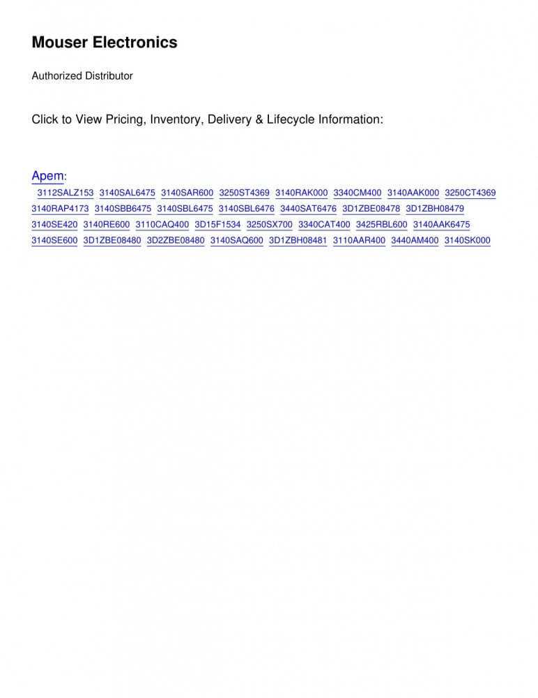 APEM 3000 Series document page 8