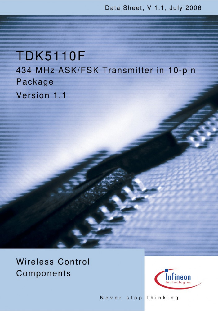 TDK5110F datasheet page 1