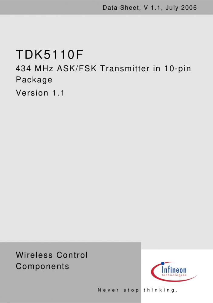 TDK5110F datasheet page 3