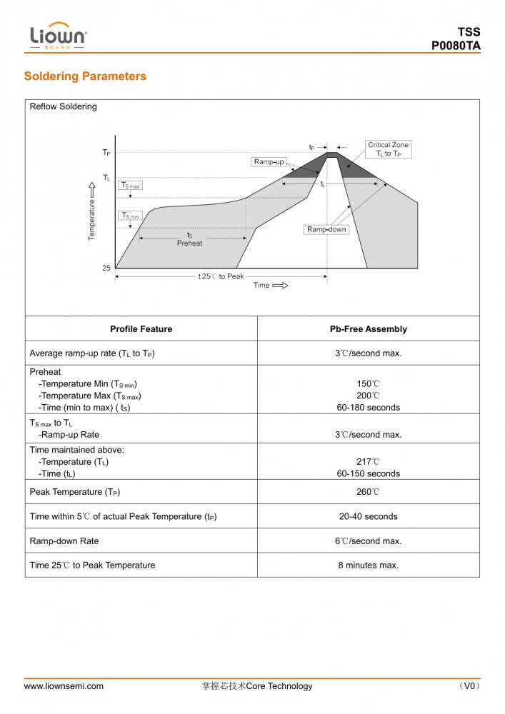 Liown P0080TA datasheet page 3