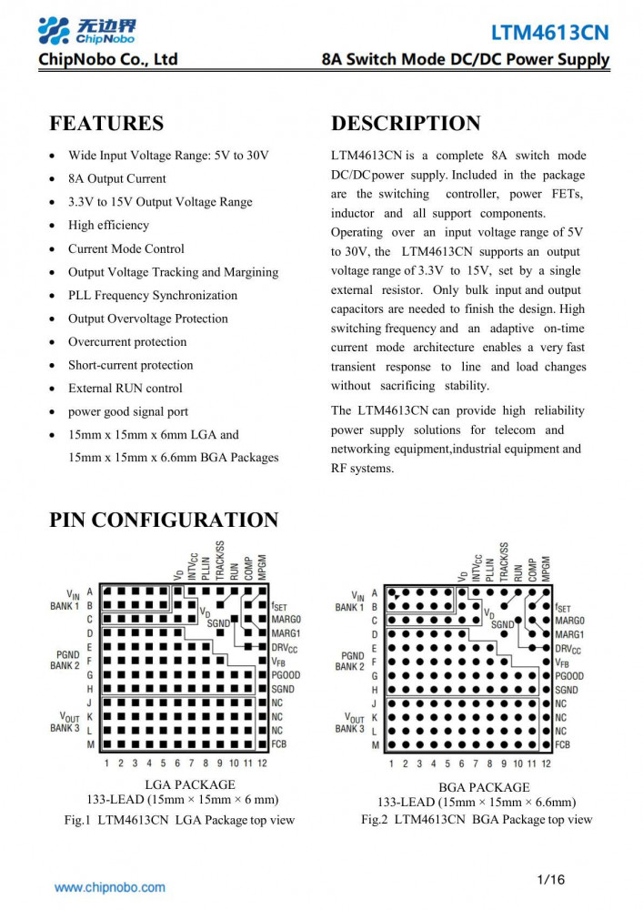 LTM4613CN datasheet page 1