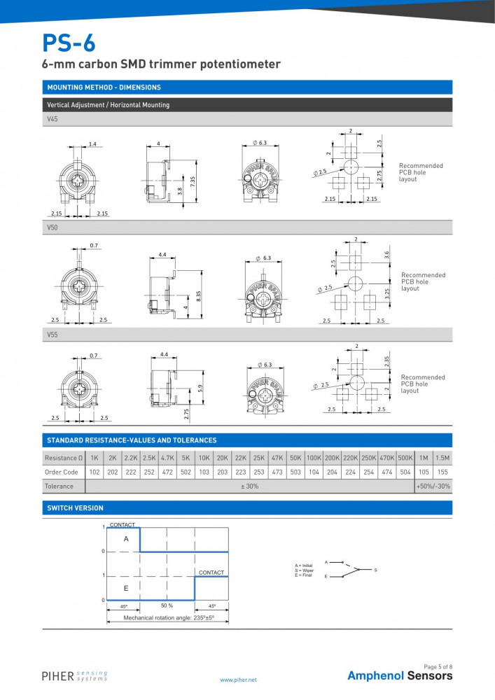 PS-6 datasheet page 5