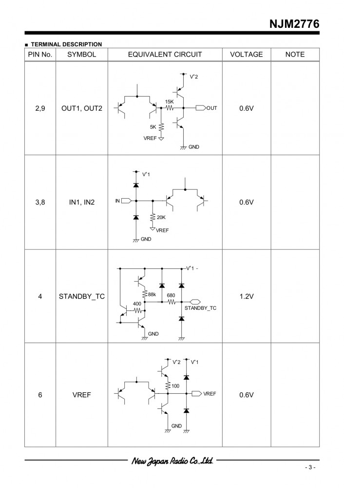 NJM2776 datasheet page 3