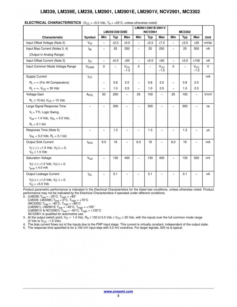 LM339 datasheet page 3