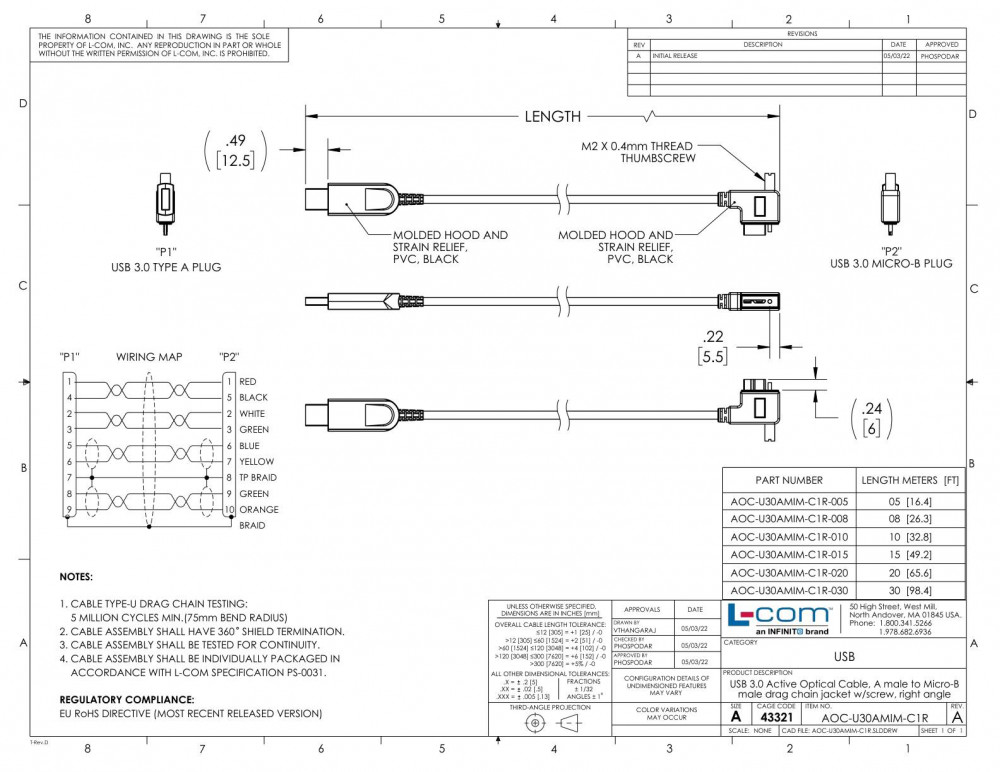 AOC-U30AMIM-C1R-008 technical document page