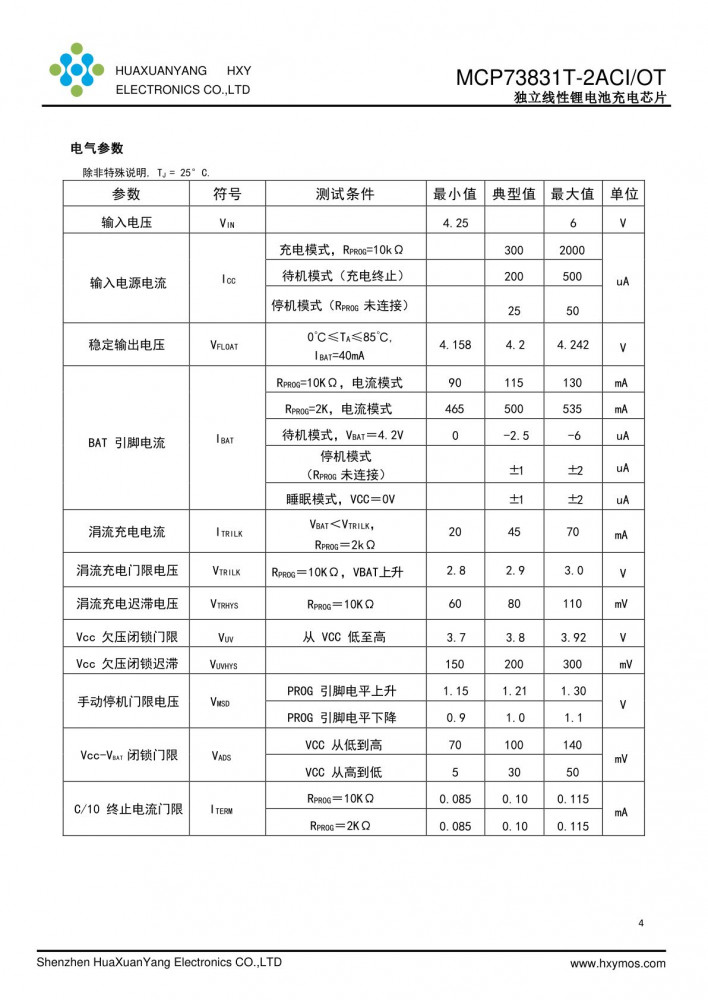 MCP73831T-2ACI/OT-HXY datasheet page 4