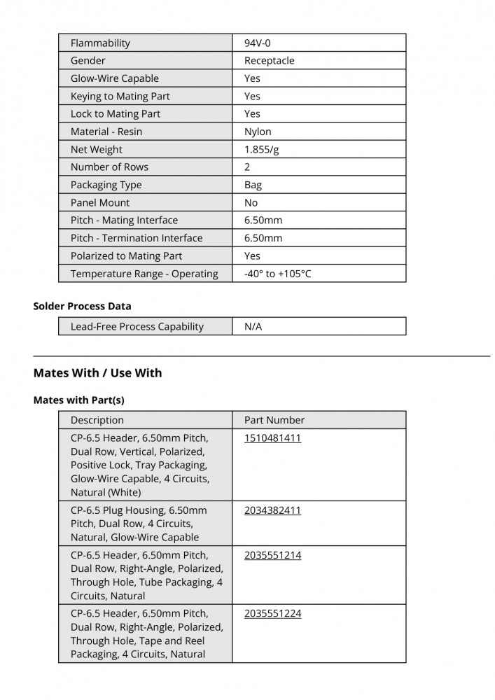 MOLEX 1512072411 product document preview, page 3