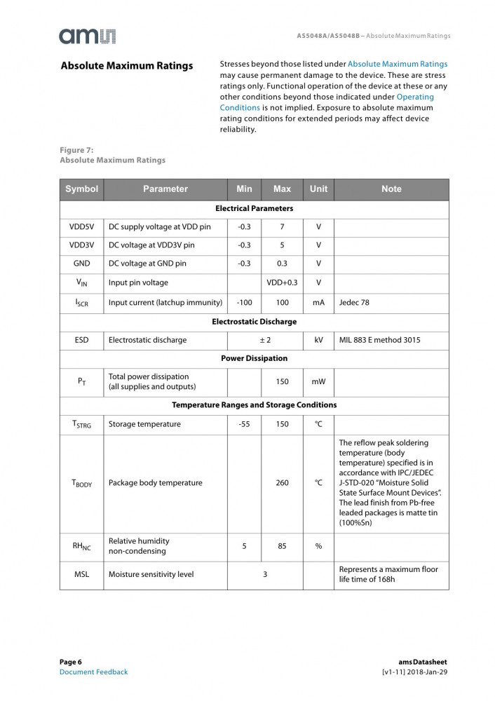 AS5048B datasheet page 6