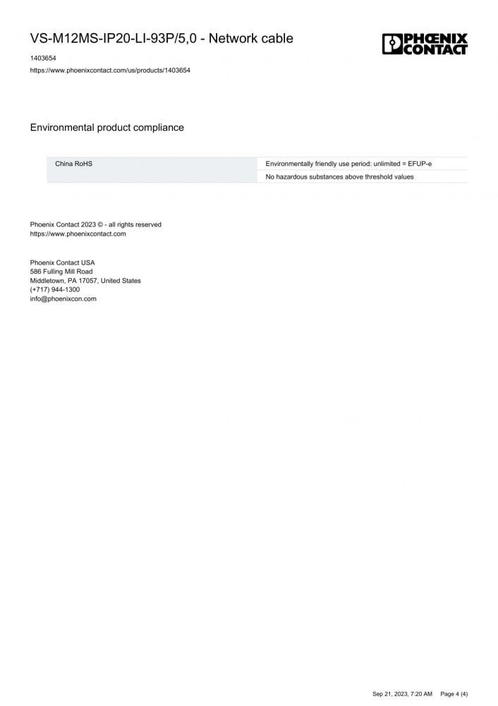 Phoenix Contact 1403654 documentation page 4