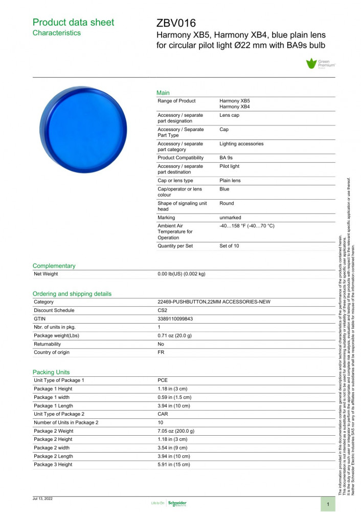 ZBV016 technical document page 1