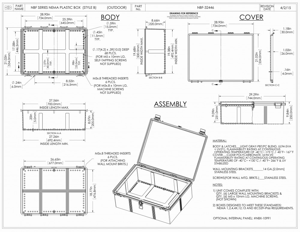 NBF-32446 technical drawing page