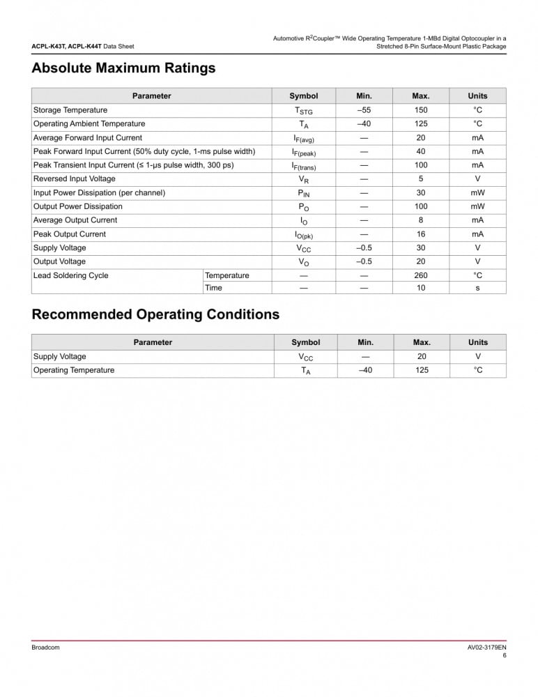 ACPL-K44T-000E datasheet page 6