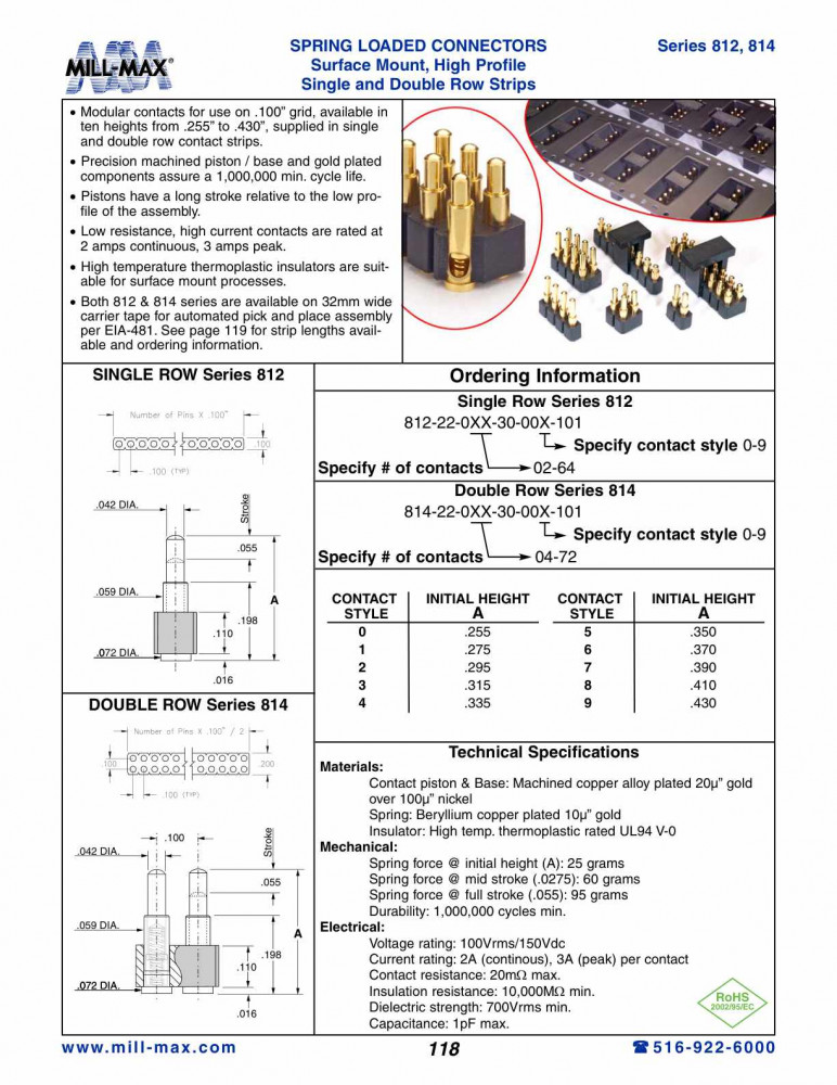 Mill-Max product document page 3