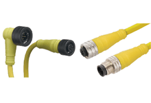 Ultra-Lock (M12) Double-Ended Cordset, 4 Poles, Female (90°) to Male (90°), 22 AWG, TPE Cable, 1.0m (3.28') Length