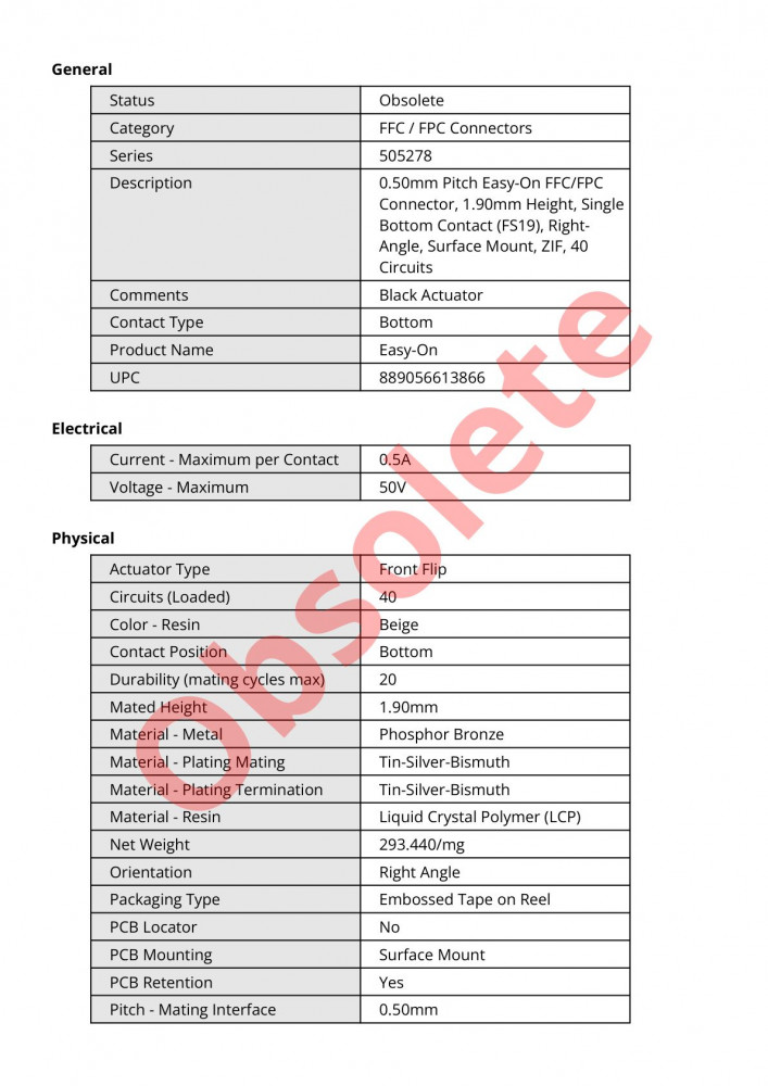 Technical document page 2 for product 5052784033