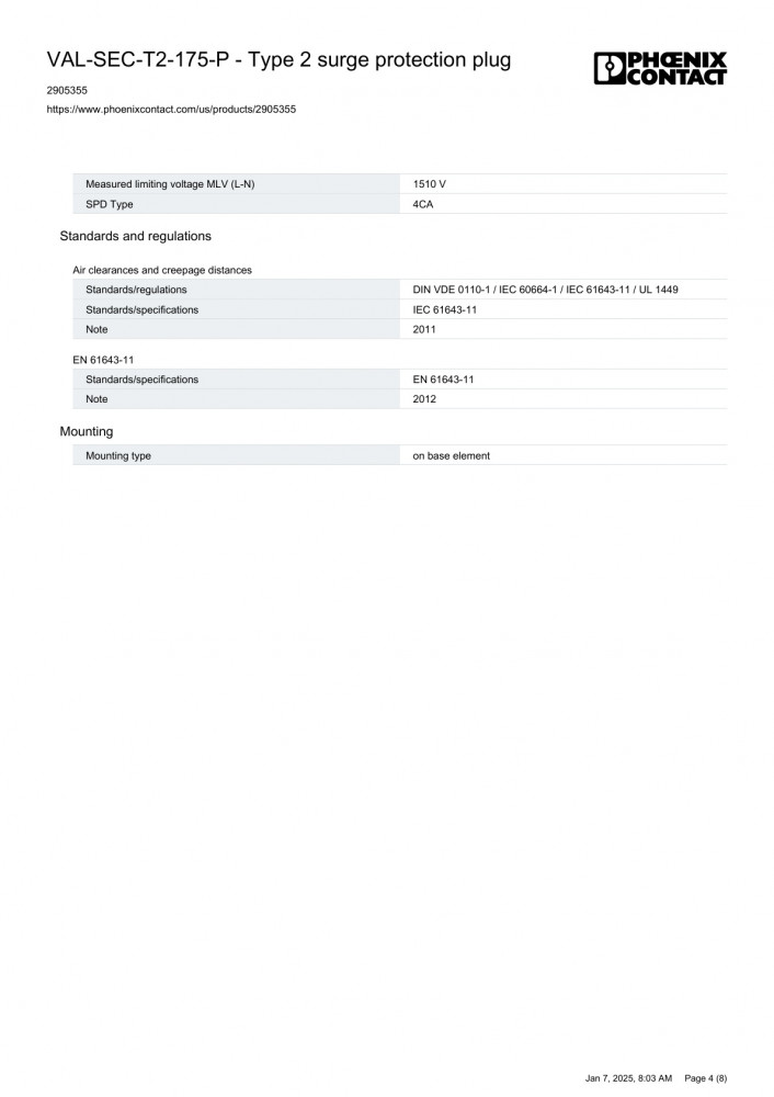 Phoenix Contact 2905355 technical document page 4