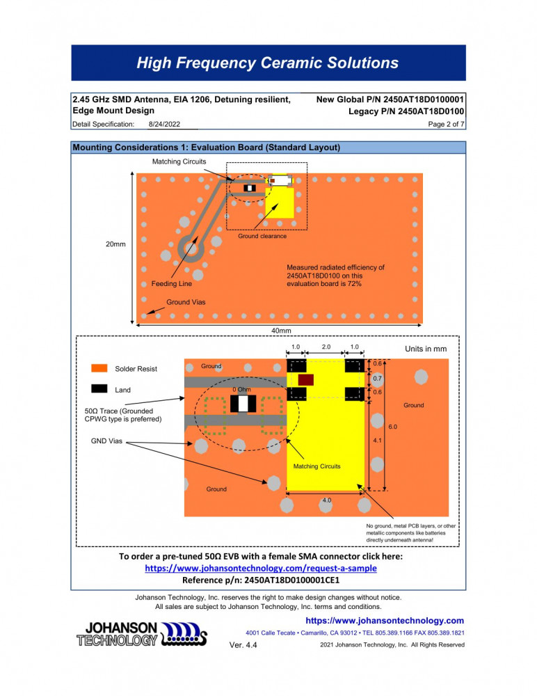 2450AT18D0100E datasheet page 2