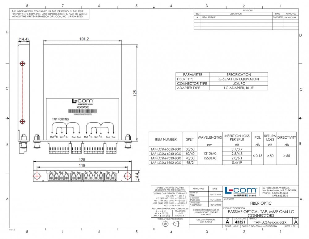 TAP-LCSM-7030-LGX technical document preview