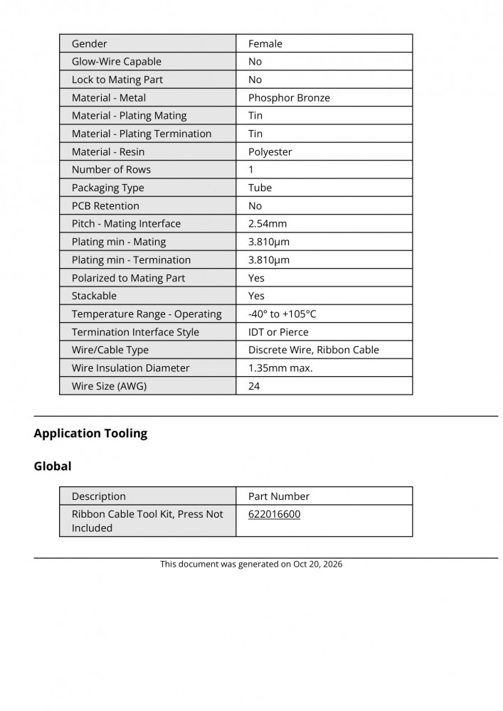 Molex SL product specification page 3