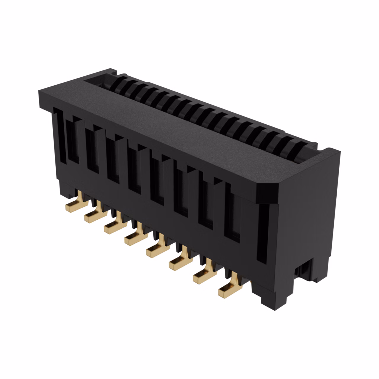 Easy-On FFC/FPC Connector, 0.50mm Pitch, Surface Mount, Vertical, Non-ZIF, Reverse Footprint, Gold Plating, Black, 16 Circuits for sale
