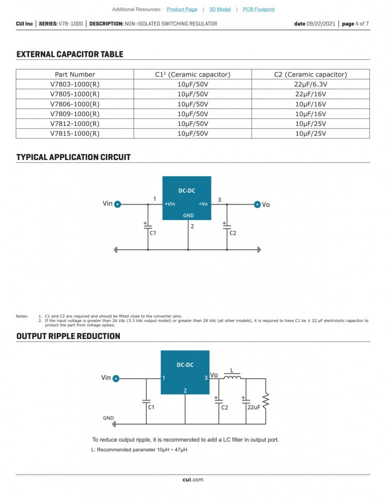 CUI V7805-1000 datasheet page 4
