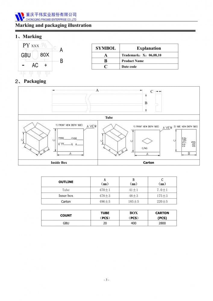 GBU810 datasheet page 3