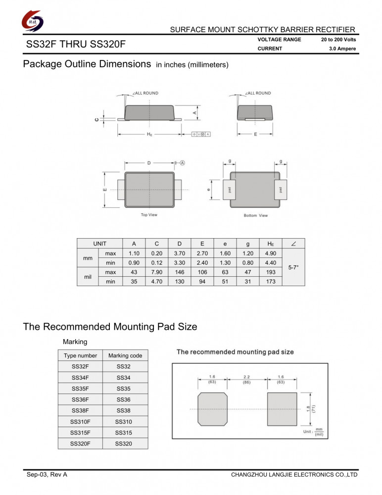 SS310F datasheet page 3