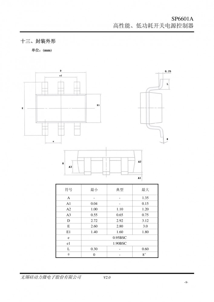SP6601A datasheet page 9