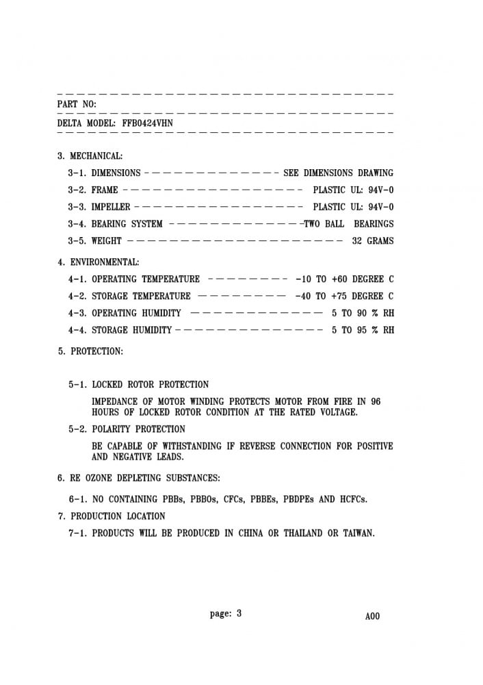 FFB0424VHN approval specification page 4