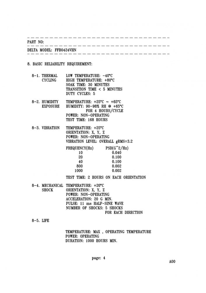 FFB0424VHN approval specification page 5