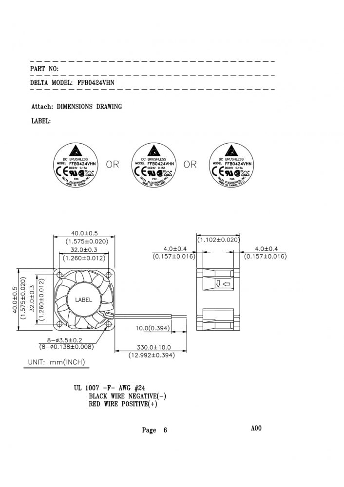 FFB0424VHN approval specification page 7