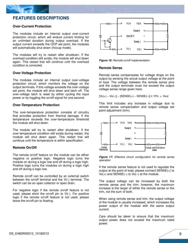 DELTA E48SR12007NRFA datasheet page 9