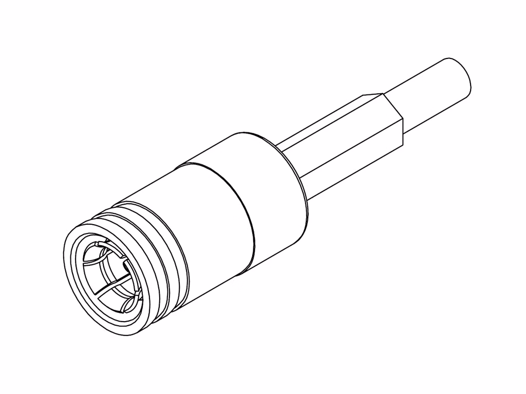 SMB Jack, Straight, PCB Receptacle, Edge Mount, Brass Body, Gold (Au) Plated, Air Dielectric, Tray, 75 Ohms