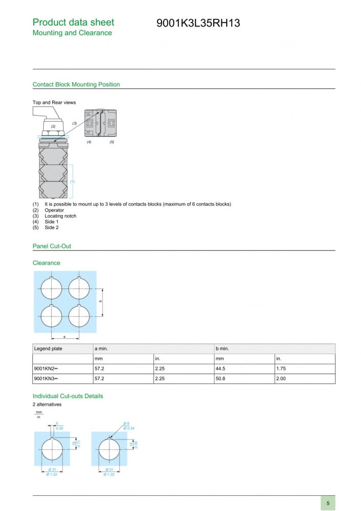 9001K3L35RH13 technical document page 5