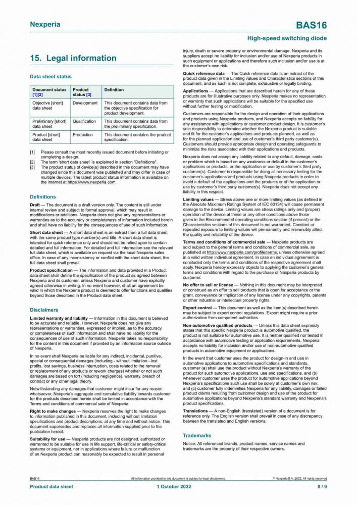 BAS16 datasheet page 8