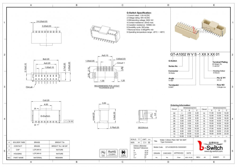 GT-A1002WVS-110SBT01 technical drawing