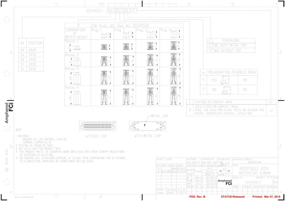 Amphenol 10144517 drawing page 1