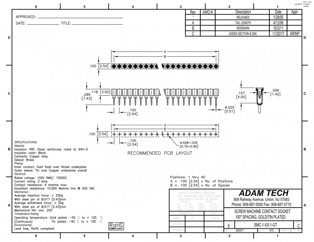 ADAM TECH SMC-1-12-1-GT technical document preview