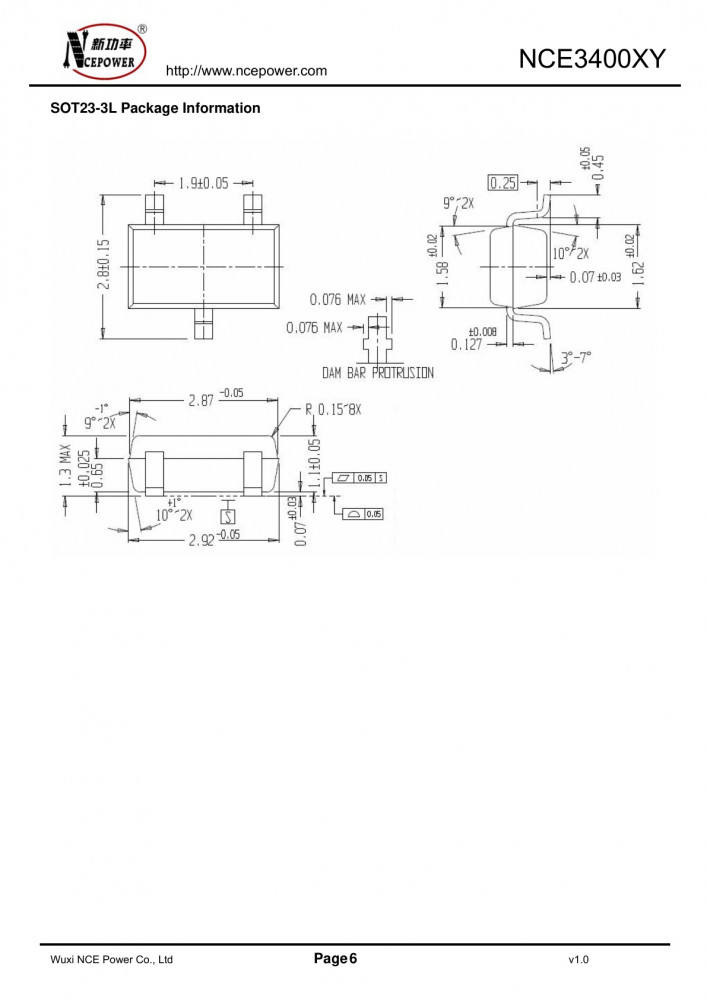 NCE3400XY datasheet page 6