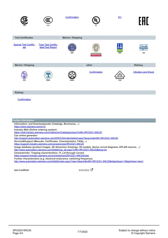 3RV23214NC20 datasheet page 4