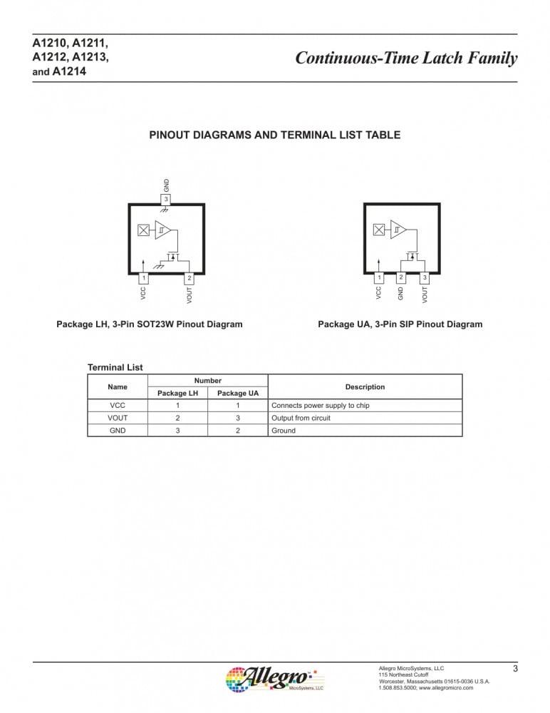 A1212LLHLT-T datasheet page 3