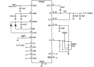 RT9524H - Linear Single Cell Li-Ion Battery Charger IC for Portable Applications