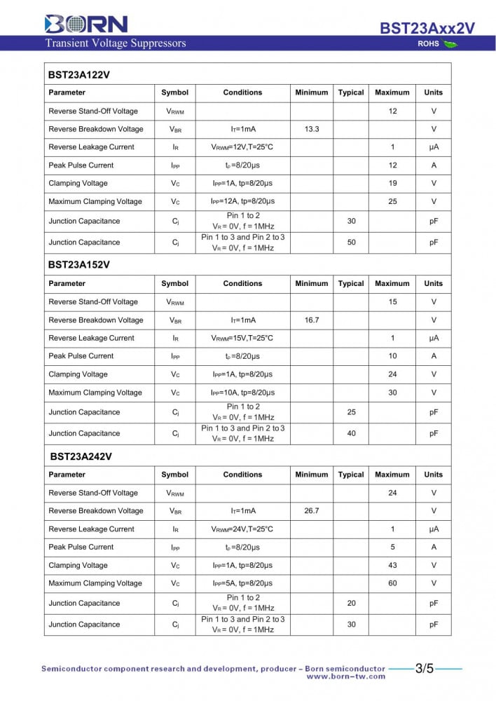 BST23A152V datasheet page 3